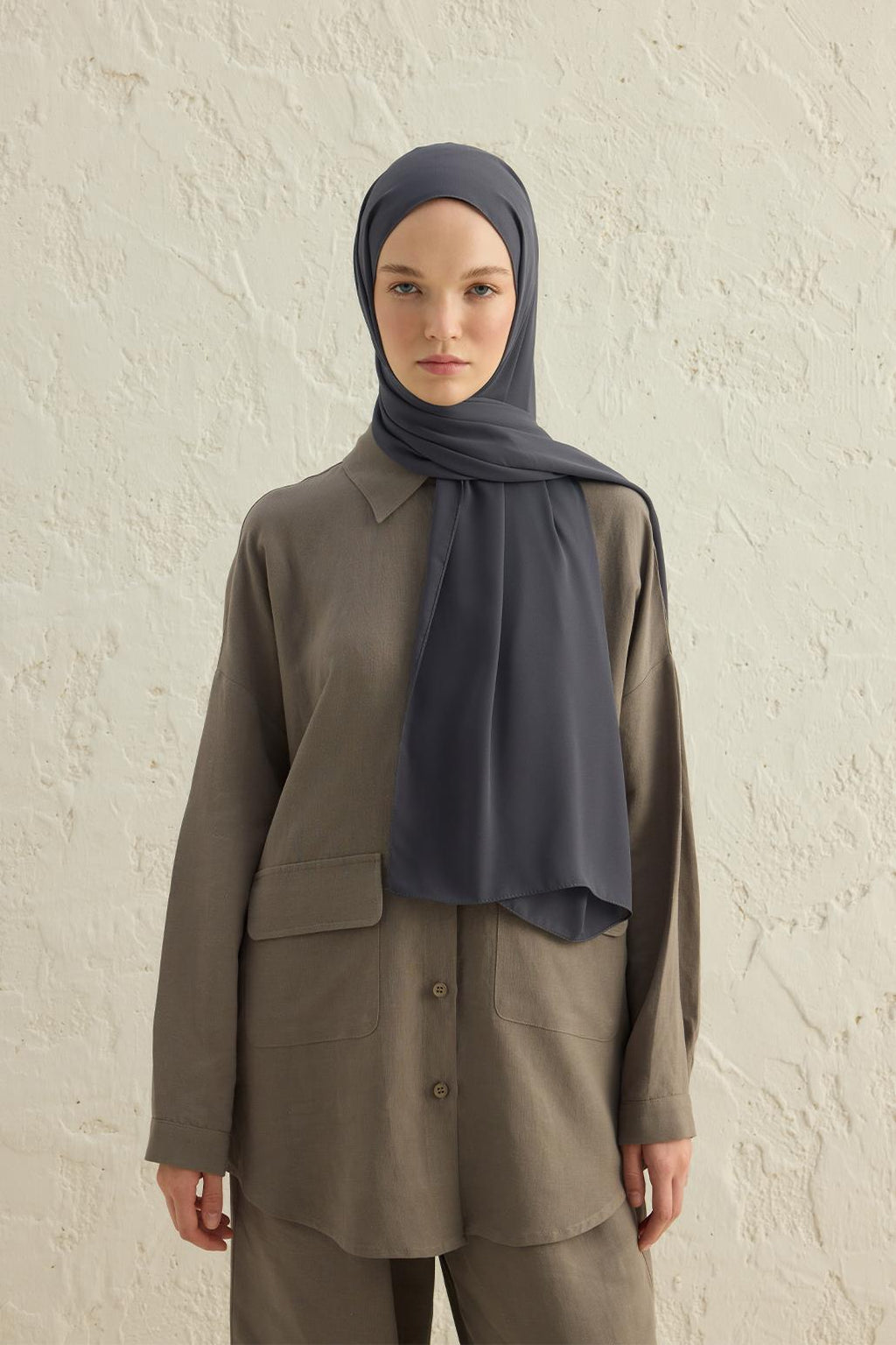Daily Crepe Shawl Anthracite – Kadriye Baştürk Global